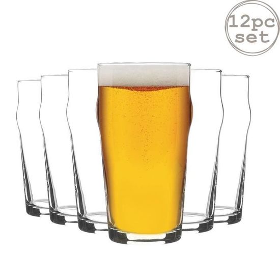 12x Nonic 570ml Verres à Bière Classiques - Tulipe Pub Bière Artisanale ...