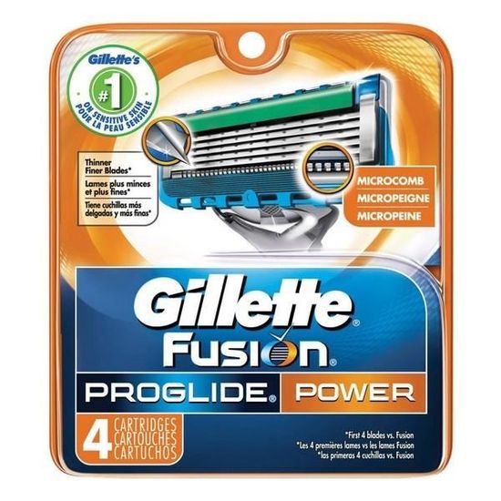 Lames de Rasoir de Rechange Fusion Proglide Gillette (4 uds ...