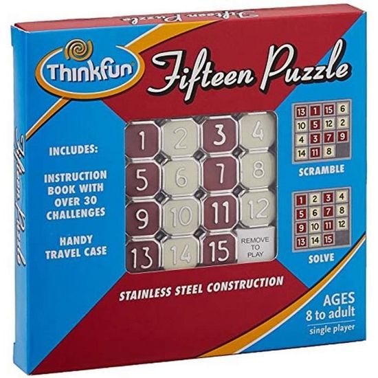 ThinkFun Fifteen Puzzle - Classic Puzzle Game Perfect for Travel Can ...