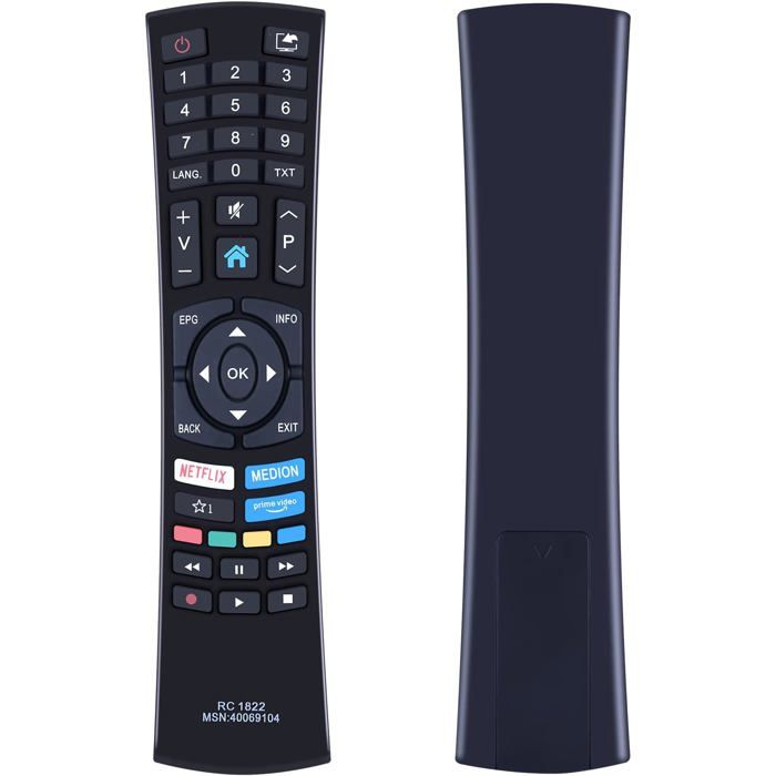 Rc1822 Télécommande Smart Tv Pour Medion Tv Rc-1822 Msn-40069104 Md ...