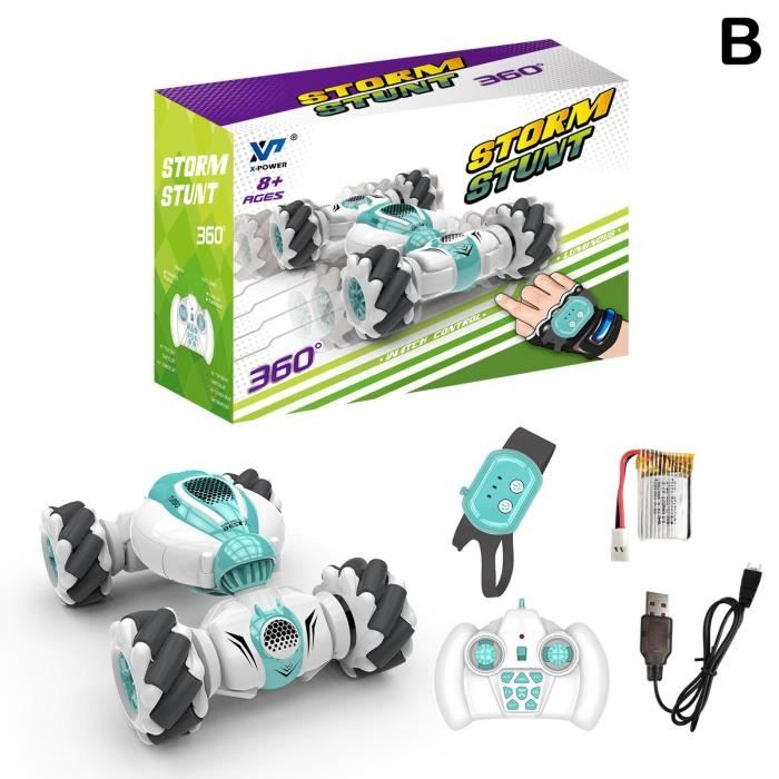 Vert-Mini Voiture De Cascade 2.4g, Rotation À 360 Degrés, Polyvalente, Véhicule Tout Terrain ...