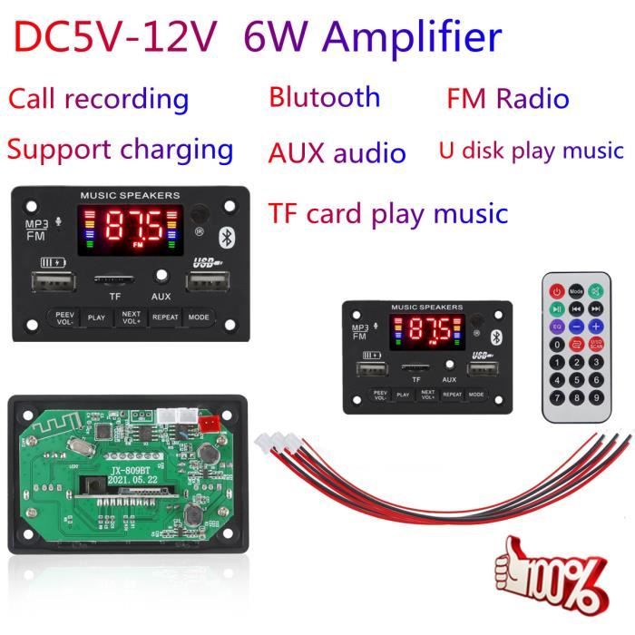 6W - Carte décodeur de lecteur MP3, amplificateur 2x25W 50W,compatible ...