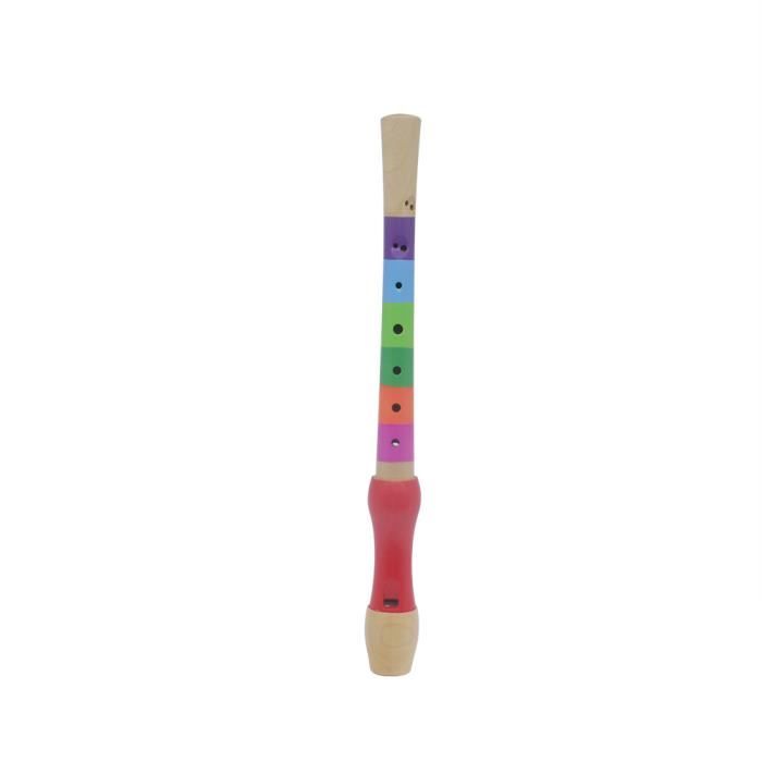 Flûte éducative - ASHATA - Enregistreur en bois - 4 couleurs - Pour ...