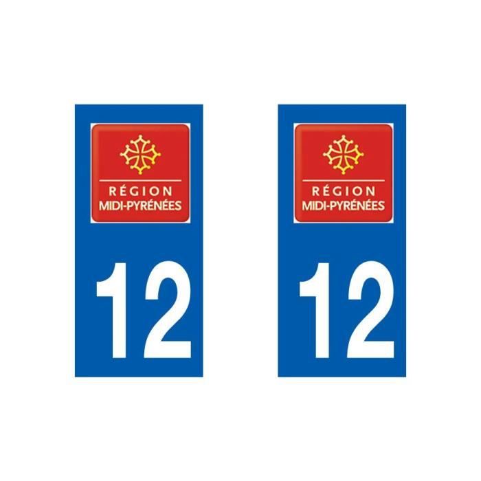 Sticker voiture - département 12 Aveyron - Cdiscount Auto