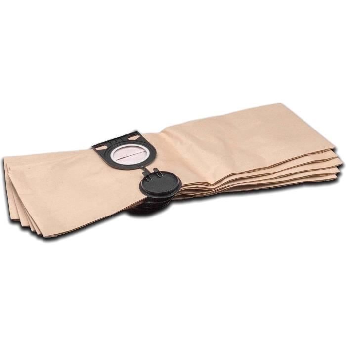 Lot de 5 sacs en papier pour aspirateur Metabo AS 1200, AS 20 L, ASA ...