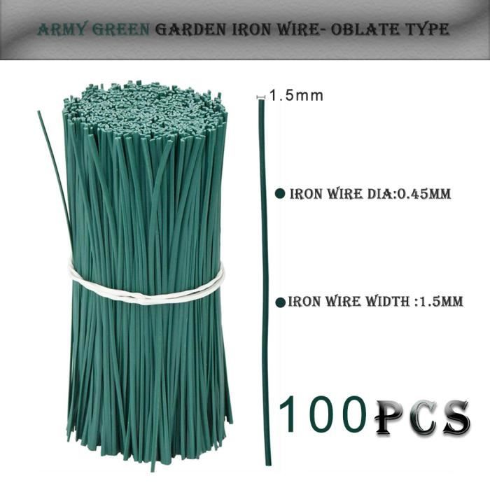 20 cm - 100 attaches de câble de jardinage réutilisables PVC plastique ...