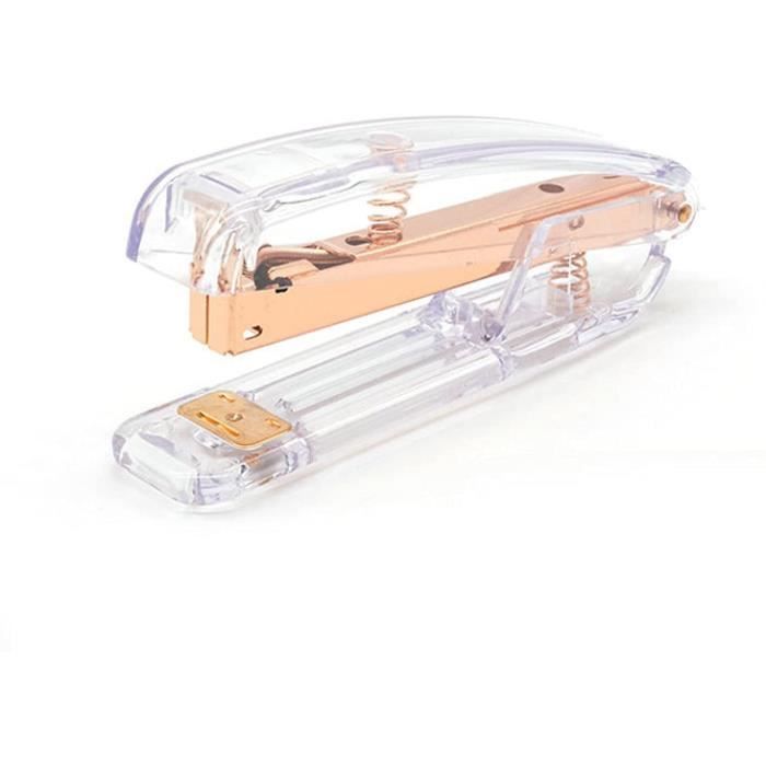 LUOLUOSM Agrafeuse avec 1000 agrafes en métal doré Rose Accessoires de ...