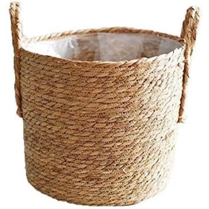 Cache-pot en osier,YSTP pots de plantes naturels, cache-pots tissés à ...
