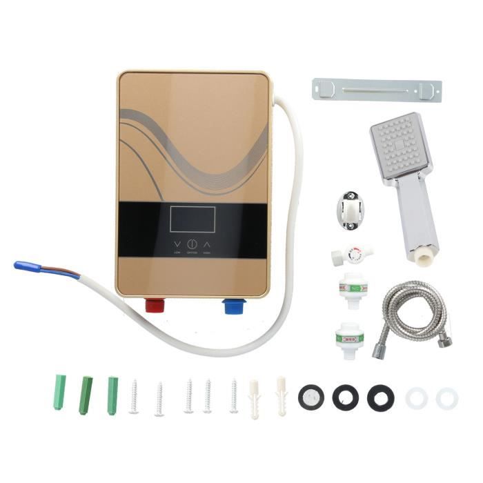 Fdit Chauffe-eau électrique Chauffe-eau instantané sans réservoir intelligent 5.5KW avec écran ...