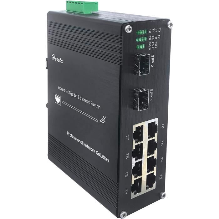 Commutateur Ethernet optique - GENERIC - 10/100/1000 Mbps - 2 ports 1000Base-FX - IP40 - Boîtier ...