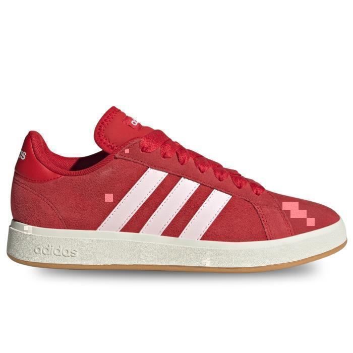 Chaussures Femme Adidas Grand Court Base 00S Rouge - Lacets - Talon ...