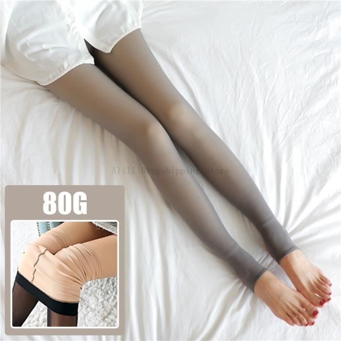 Collants Sexy printemps automne pour femmes, 80g, faux bas, effet peau, fins et translucides ...