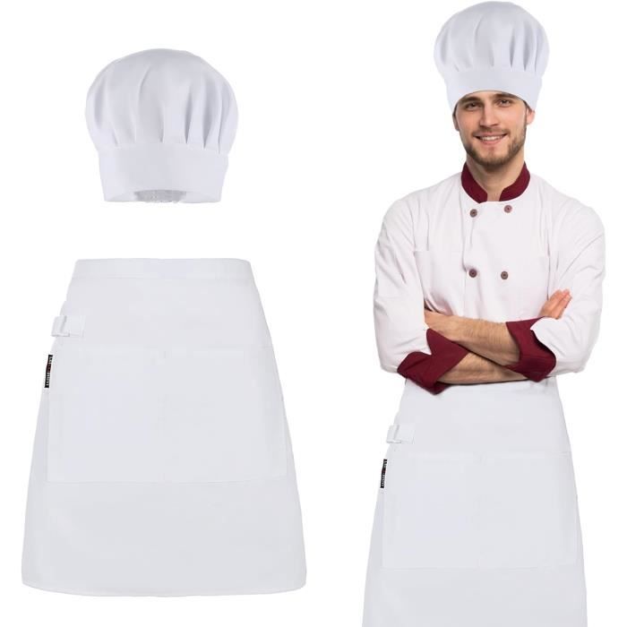 Tablier De Chef, Tablier De Cuisine Élastique, Chapeau De Chef Solide ...