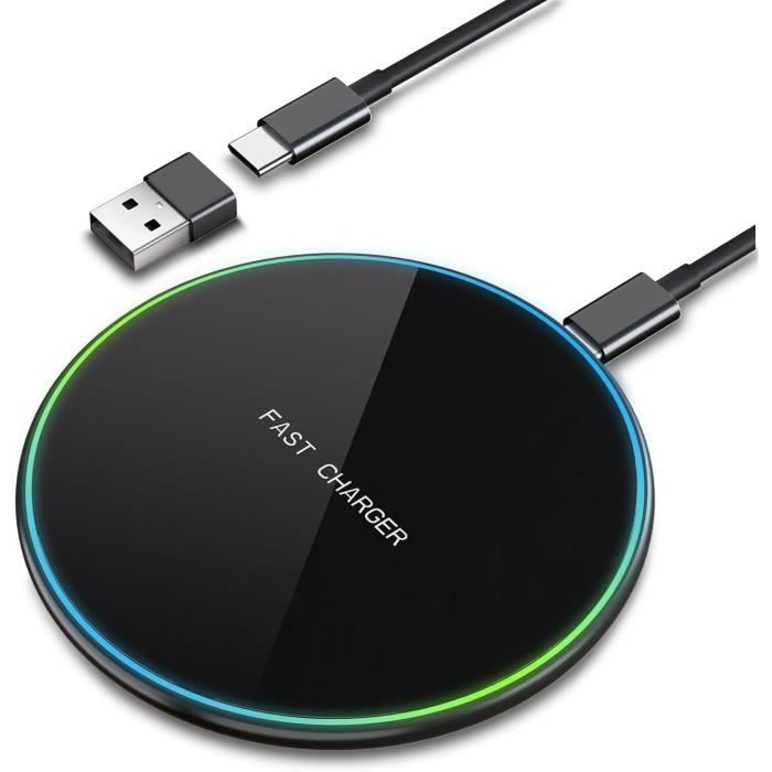 Chargeur Induction,15W Chargeur Sans Fil Rapide Pour Iphone 15-14 Plus ...