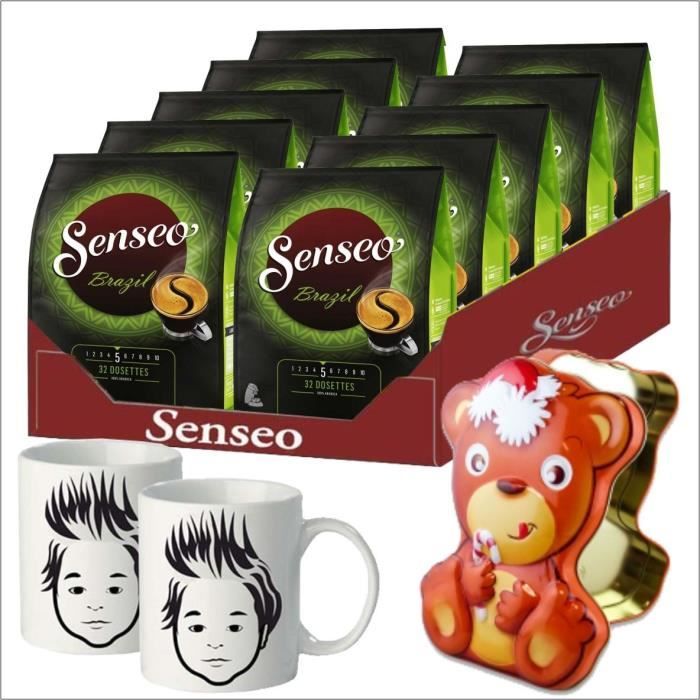 Dosette Senseo Brazil - 320 dosettes + 2 Mug + Boite sucre - Cdiscount ...