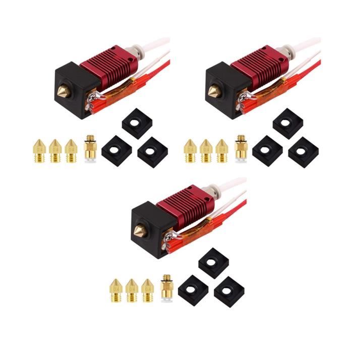 SODIAL-3X Imprimante 3D Mk8 Hotend Kit avec Tête D'Impression D'Extrudeuse Kit D'Extrémité ...