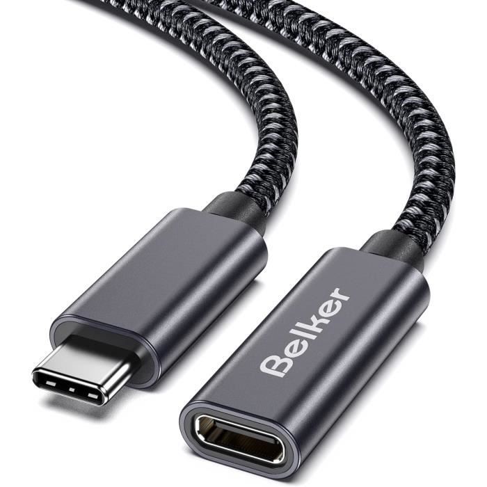 Câble D'Extension Usb C Câble D'Extension Type C Mâle À Femelle Câble ...