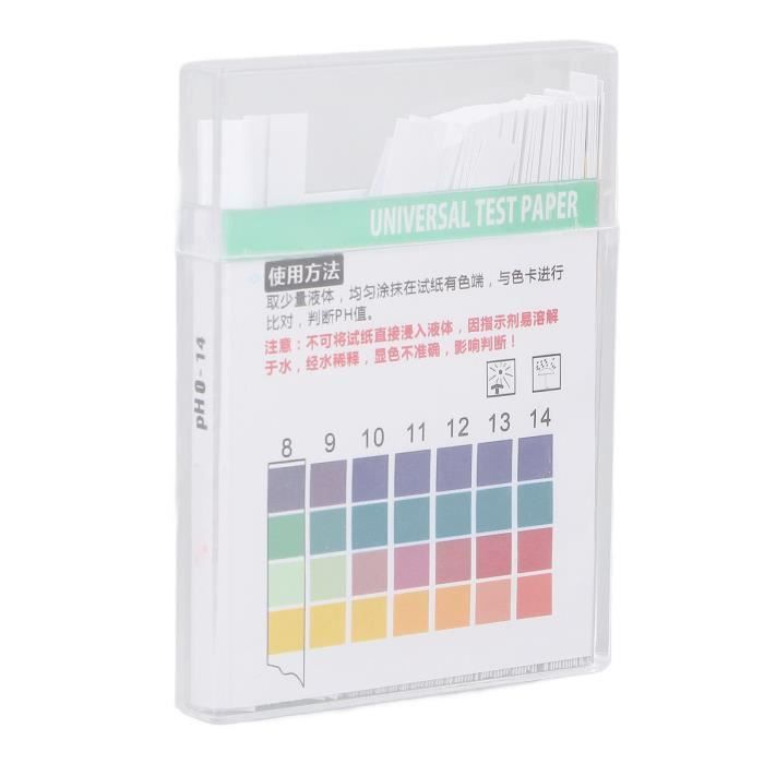 VBESTLIFE Bandelettes de papier test PH 100pcs bandelettes de test de ...