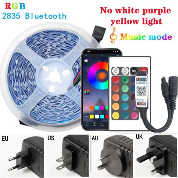 BANDE LED,2835 Bluetooth-Waterproof-5m--Bande lumineuse Led rgb WS2812 ...