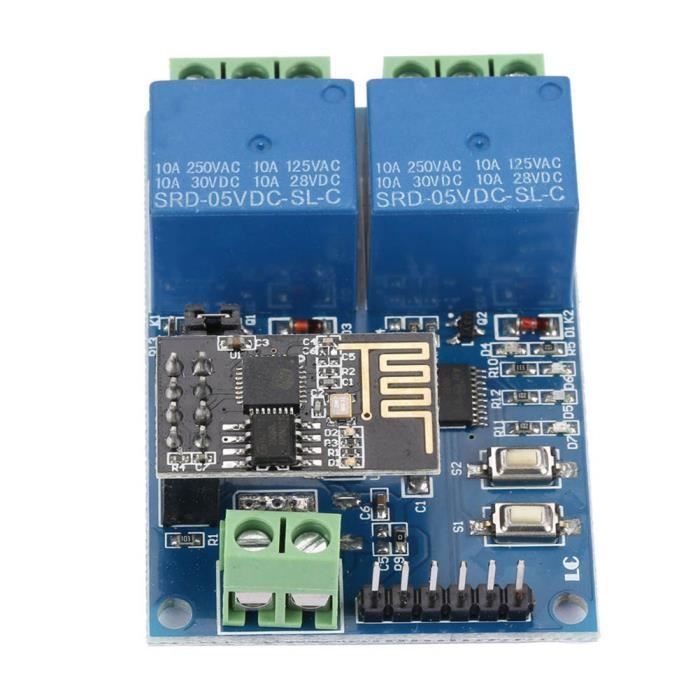 Zerone Module Relais Wifi 5v Esp8266 Module De Relais Wifi Double Canal Iot Smart Home Phone App