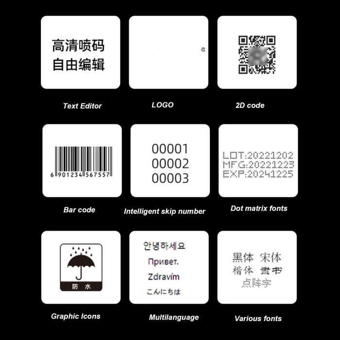 Imprimante portable Machine de Codage à Jet D'encre à Séchage Rapide à ...