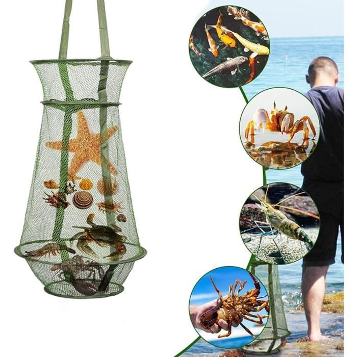 NA 2 Pièces Cage en Filet pour Pêche Pièges, Cage en Filet pour Pêche ...