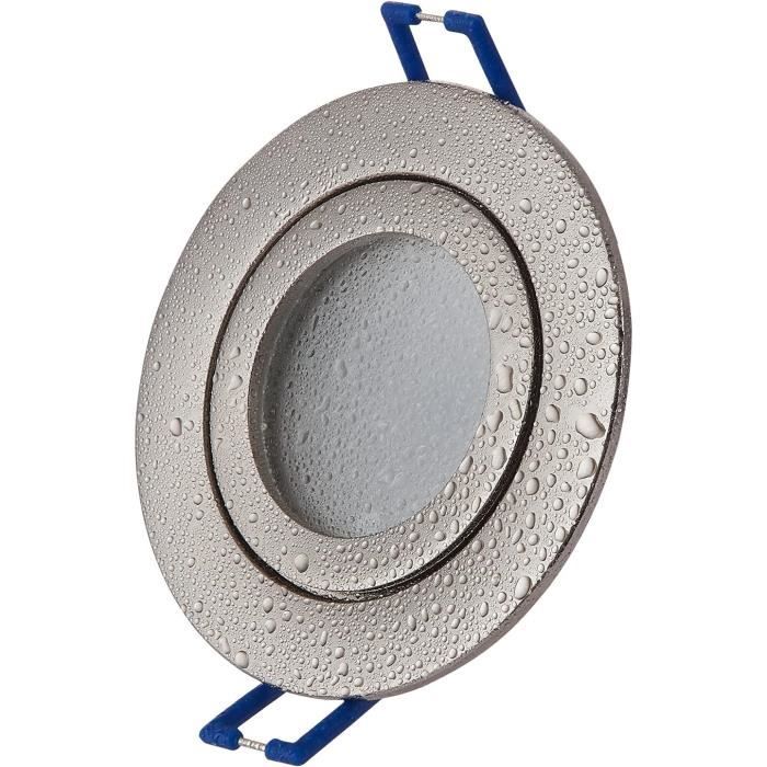 Led Spot Encastrable Extra Plat Argent Dimmable Ip44, Éclairage ...
