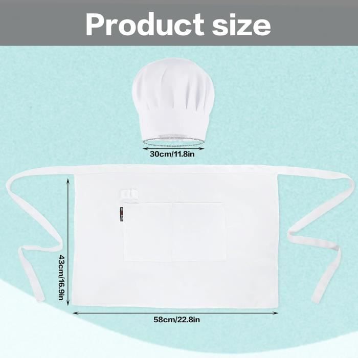 Tablier De Chef, Tablier De Cuisine Élastique, Chapeau De Chef Solide ...