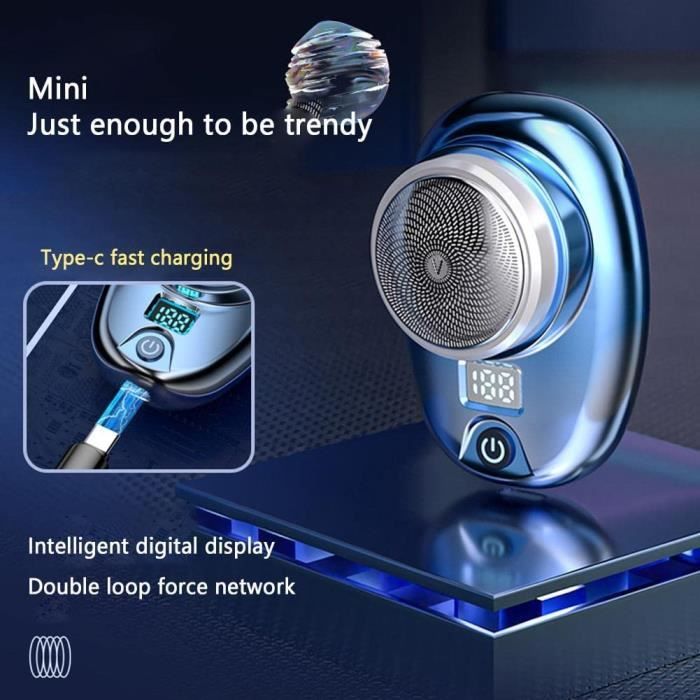 Mini rasoir, rasoir électrique portable pour homme,rechargeable par USB ...