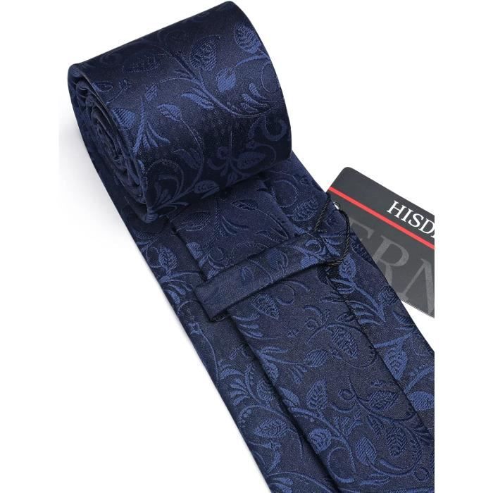 Cravate Homme en Soie Paisley - TRAHOO - c1209 - Bleu - Taille parfaite ...