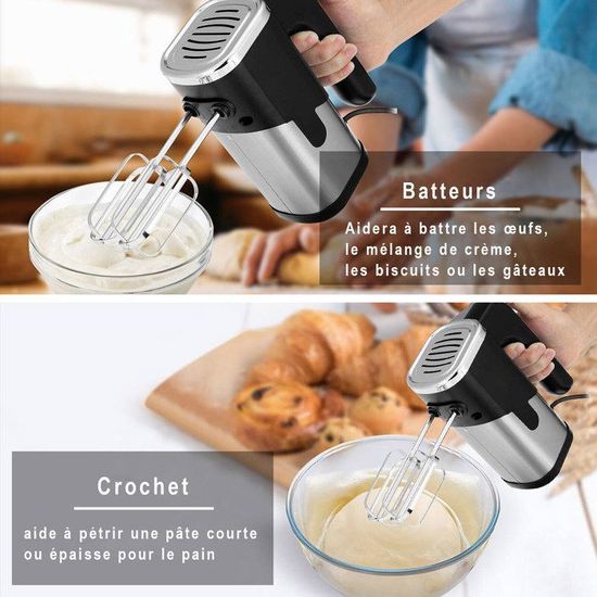 Batteur Electrique Cuisine, Batteur Électrique Ultra Puissant de 800W ...