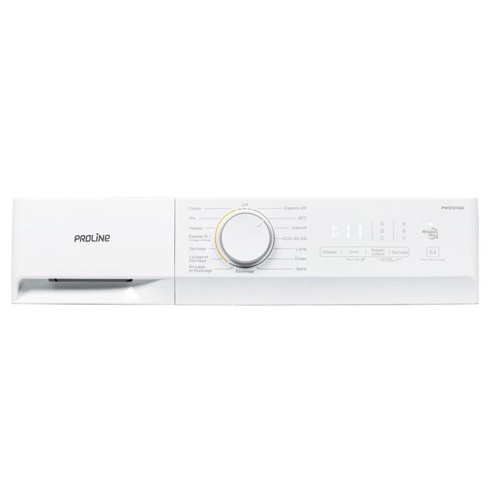 Lave-linge séchant Proline PWD107AD Blanc - Cdiscount Electroménager