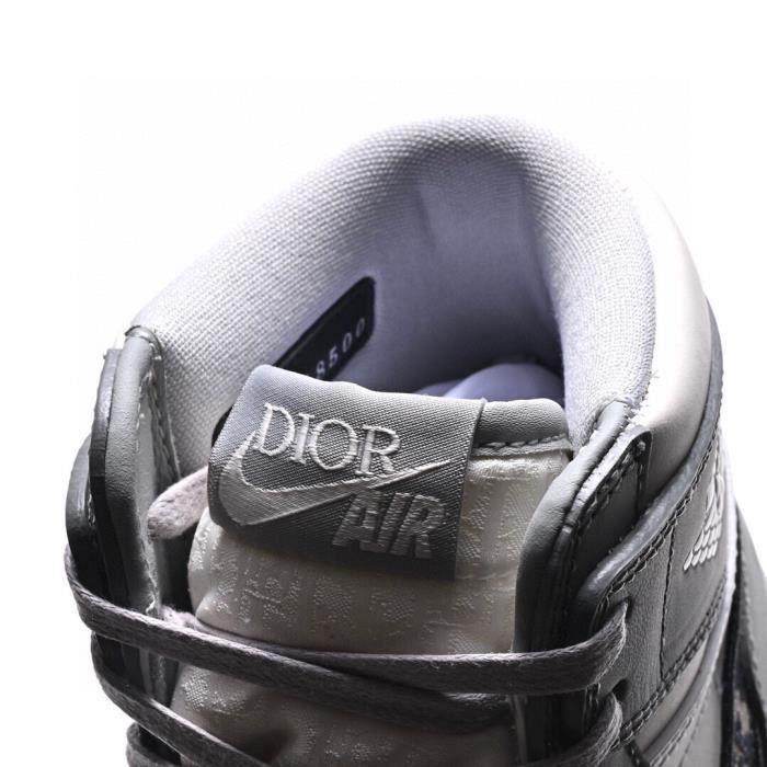 Dior X Air Jordan 1 high og White Ash blanc et gris Blanc - Cdiscount ...