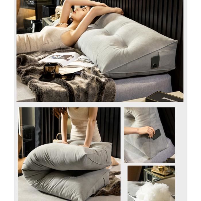 Coussin Compensé Triangulaire, Oreiller De Lecture TêTe De Lit, Dossier ...