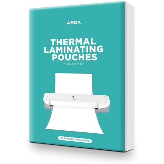 ABOX Pochettes de Plastification Brillante A4 80 microns Pack de 100 ...