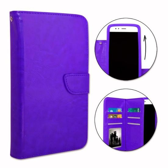 PH26® Etui housse folio pour Altice S70 format portefeuille en éco-cuir ...