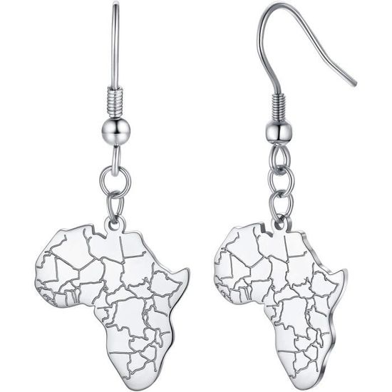 Boucles D’Oreilles Afrique Personnalisable,Pendants-Créoles ...