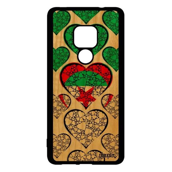 Coque silicone Huawei Mate 20 bois naturel drapeau algerie algerien de ...