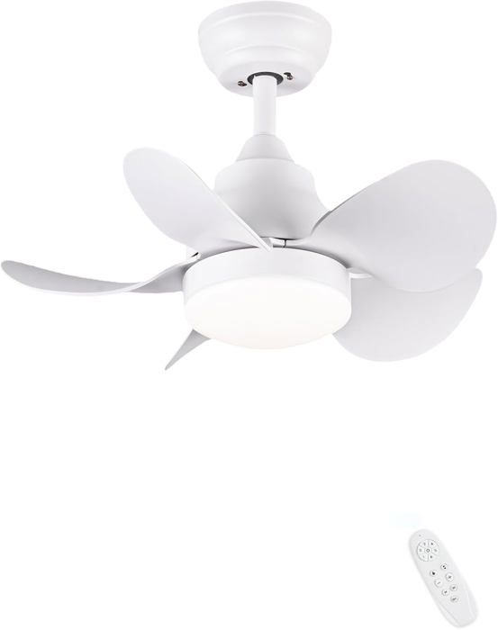 CJOY Ventilateur de Plafond, Blanc Ventilateur Plafond Silencieux avec ...