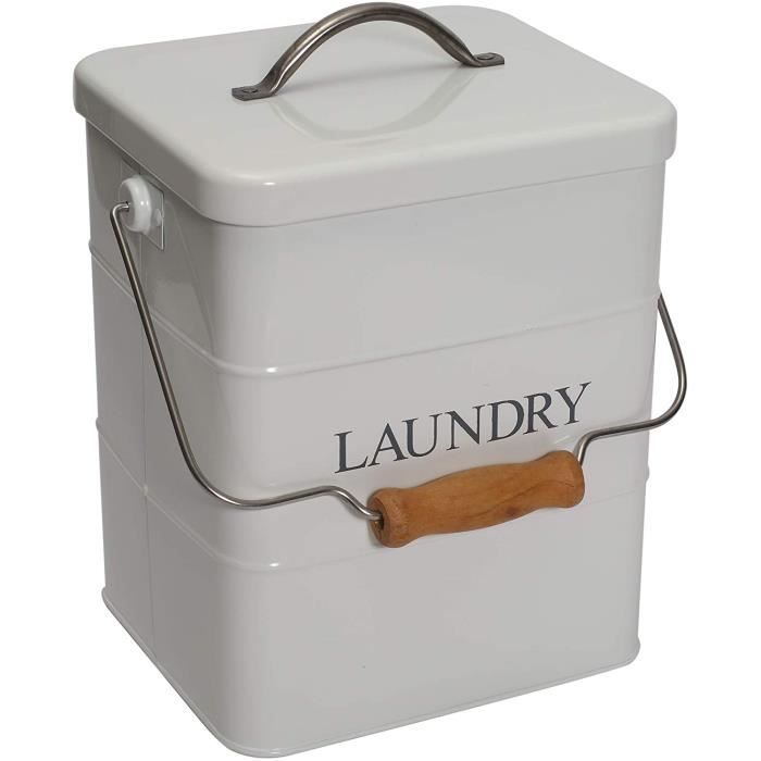 Boîte de rangement en métal pour poudre à lessive avec pelle - Blanc ...
