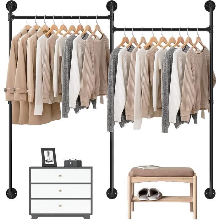 UNHO Penderie Vêtements pour Dressing MuralPortant à Vêtement ...