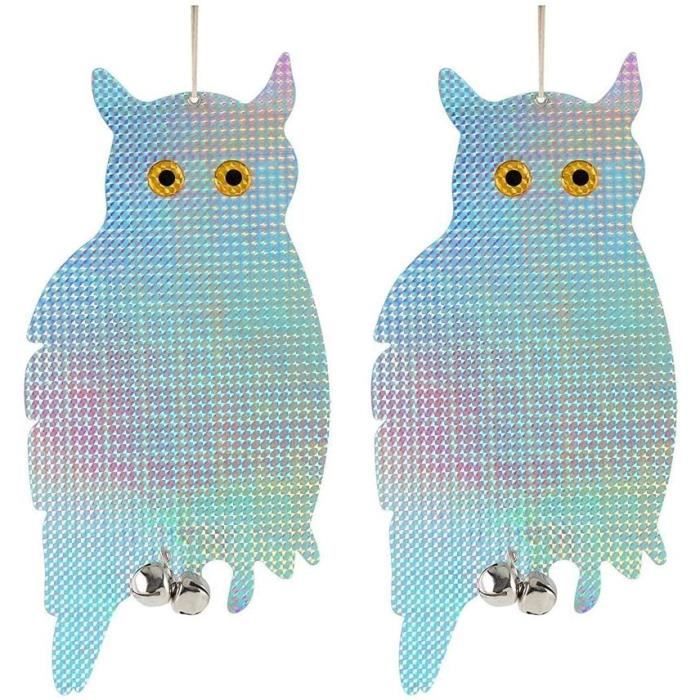 Épouvantail Hibou contrôle répulsif Oiseau Peur réfléchissant Faux ...