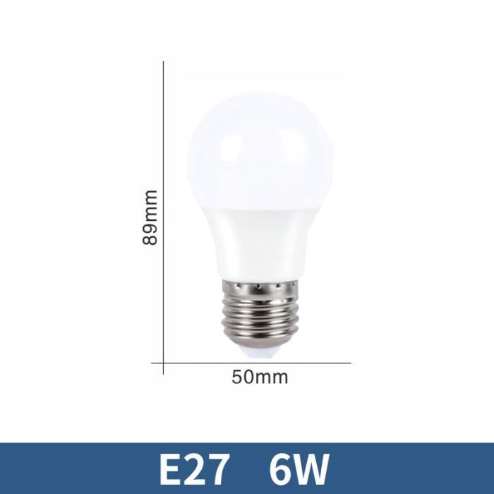 (E27 6W|220V|Warm White)Ampoule LED pour Lampe de Table ou Éclairage d'Intérieur, Culots E27 ou ...