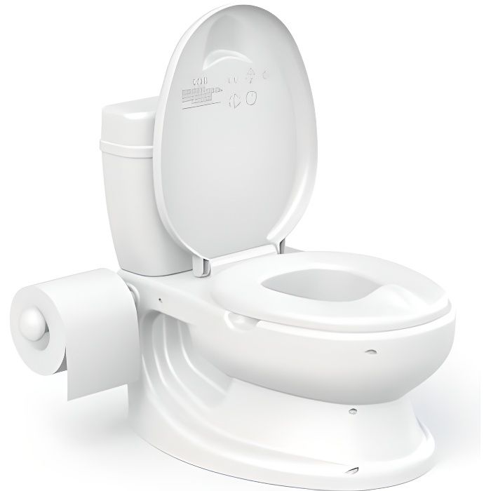 Pot Toilette WC realiste blanc pour bebe : pot amovible, bruit chasse d ...