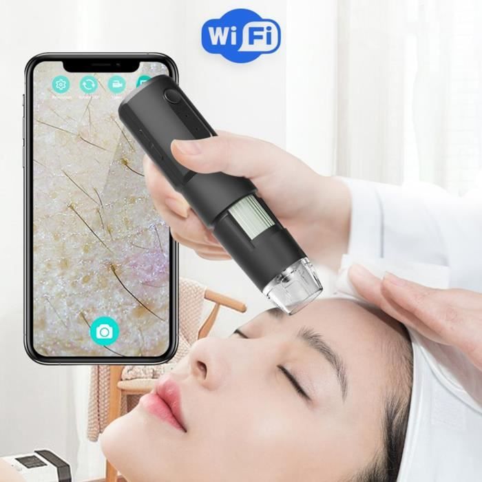 Microscope portable WiFi 1000X avec 8 Lumières LED - DUOKON - Zoom ...