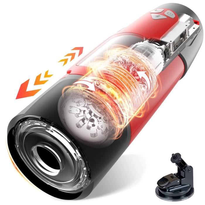 Masturbeuse Homme Sex Toys, Masturbateurs Masculins Mains Libres Avec 7 Modes Télescopiques Et ...