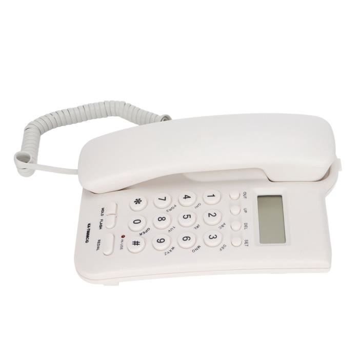 Fdit Téléphone fixe KX‑T5006CID Téléphone d'Hôtel de Bureau Maison Petit Poste d'Appelant ID d ...