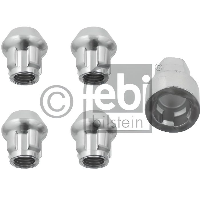 Jeu de 4 écrous antivols de roue auto, coniques 12x1,5 Febi 27057 ...