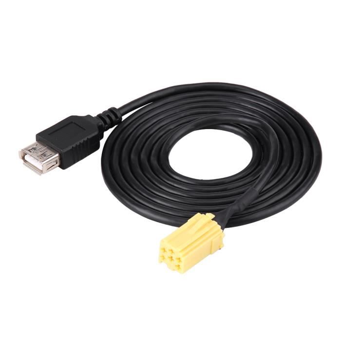 Garosa câble adaptateur USB Voiture Mini ISO 6Pin Connecteur Plug USB ...
