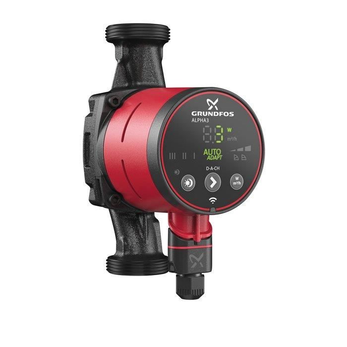 Circulateur de chauffage - Grundfos - Alpha 3 25-40 - Entraxe 180 mm - Filetage Mâle 1'1/2 ...